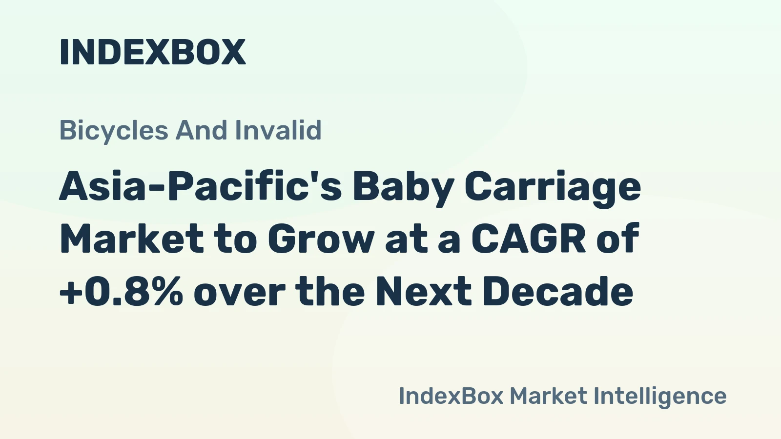 Asia-Pacific's Baby Carriage Market to Grow at a CAGR of +0.8% over the Next Decade