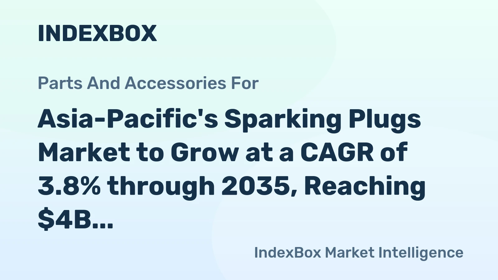Asia-Pacific's Sparking Plugs Market to Grow at a CAGR of 3.8% through 2035, Reaching $4B in Value