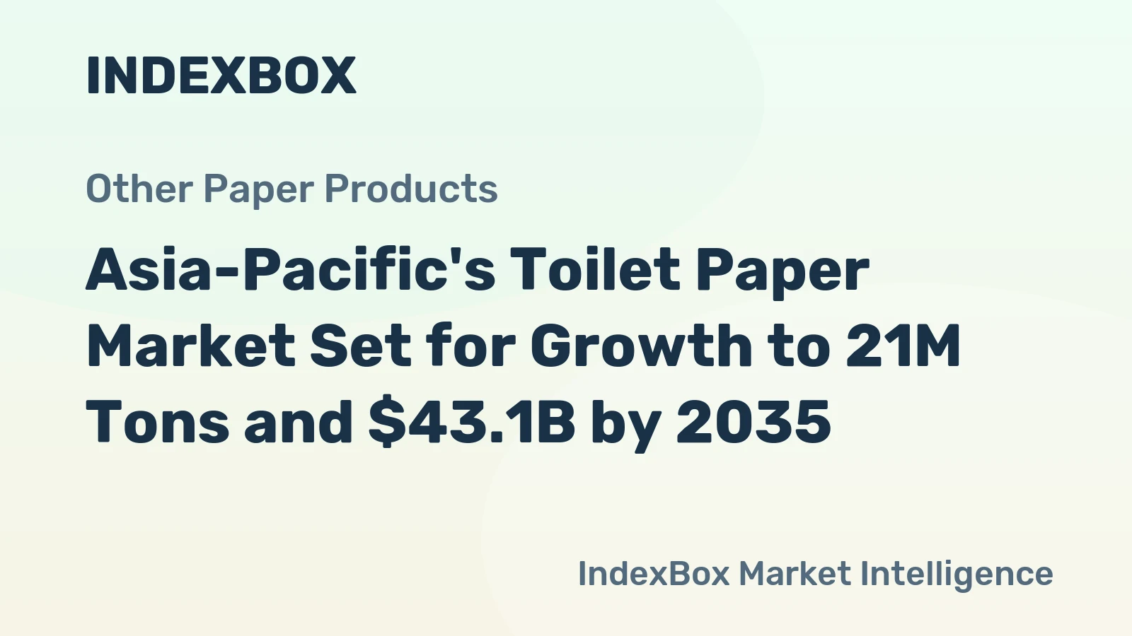 Asia-Pacific's Toilet Paper Market Set for Growth to 21M Tons and $43.1B by 2035