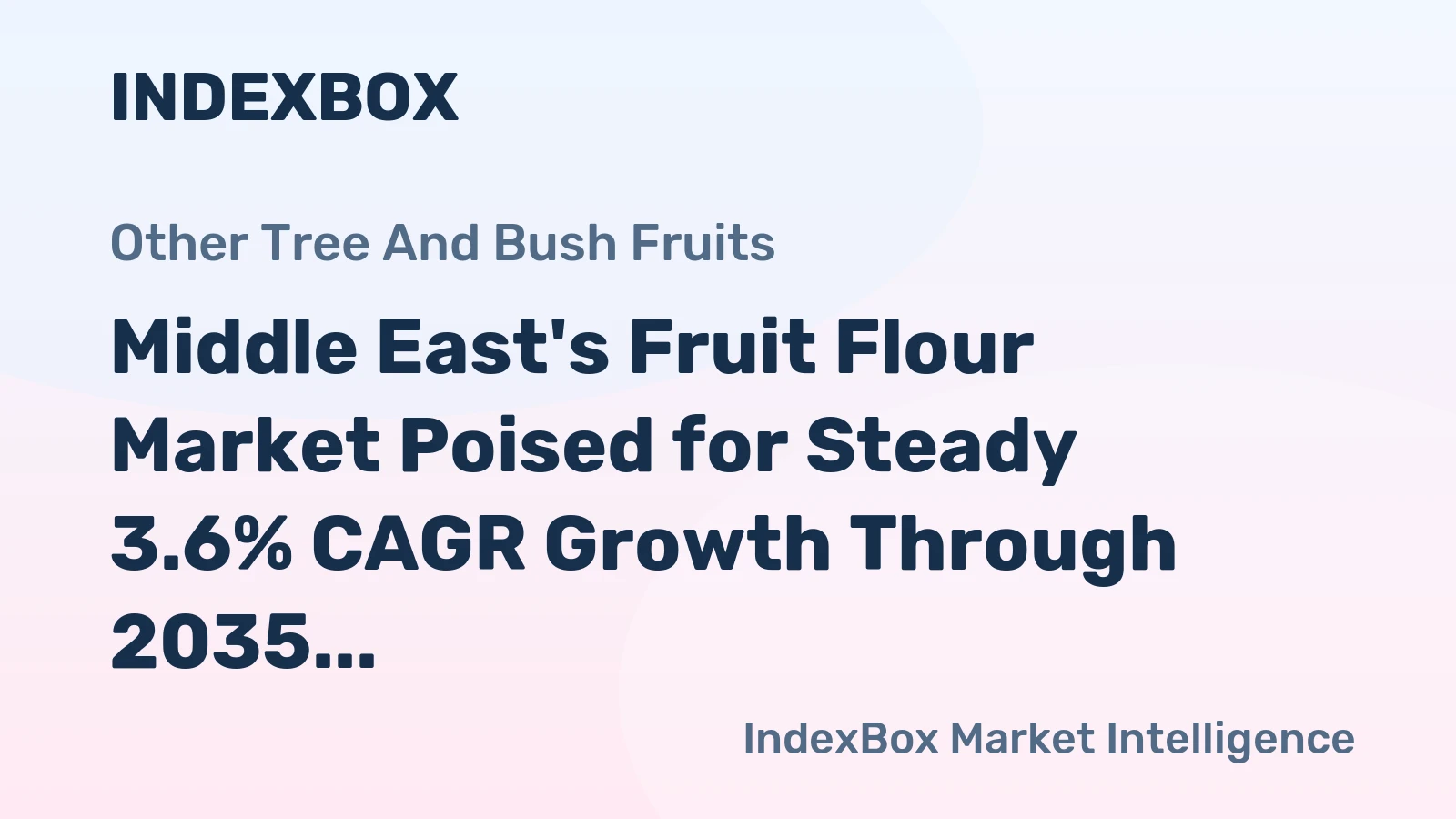 Middle East's Fruit Flour Market Poised for Steady 3.6% CAGR Growth Through 2035
