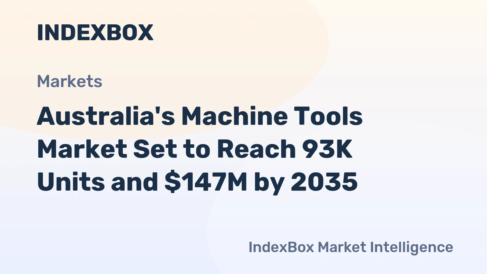Australia's Machine Tools Market Set to Reach 93K Units and $147M by 2035