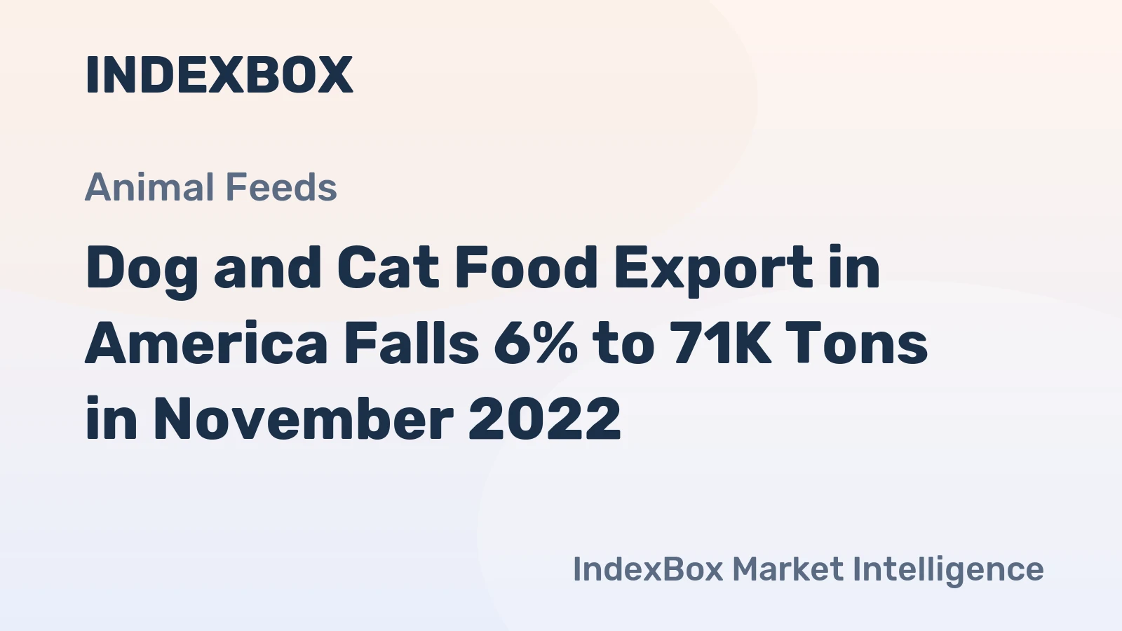 Dog and Cat Food Export in America Falls 6% to 71K Tons in November 2022