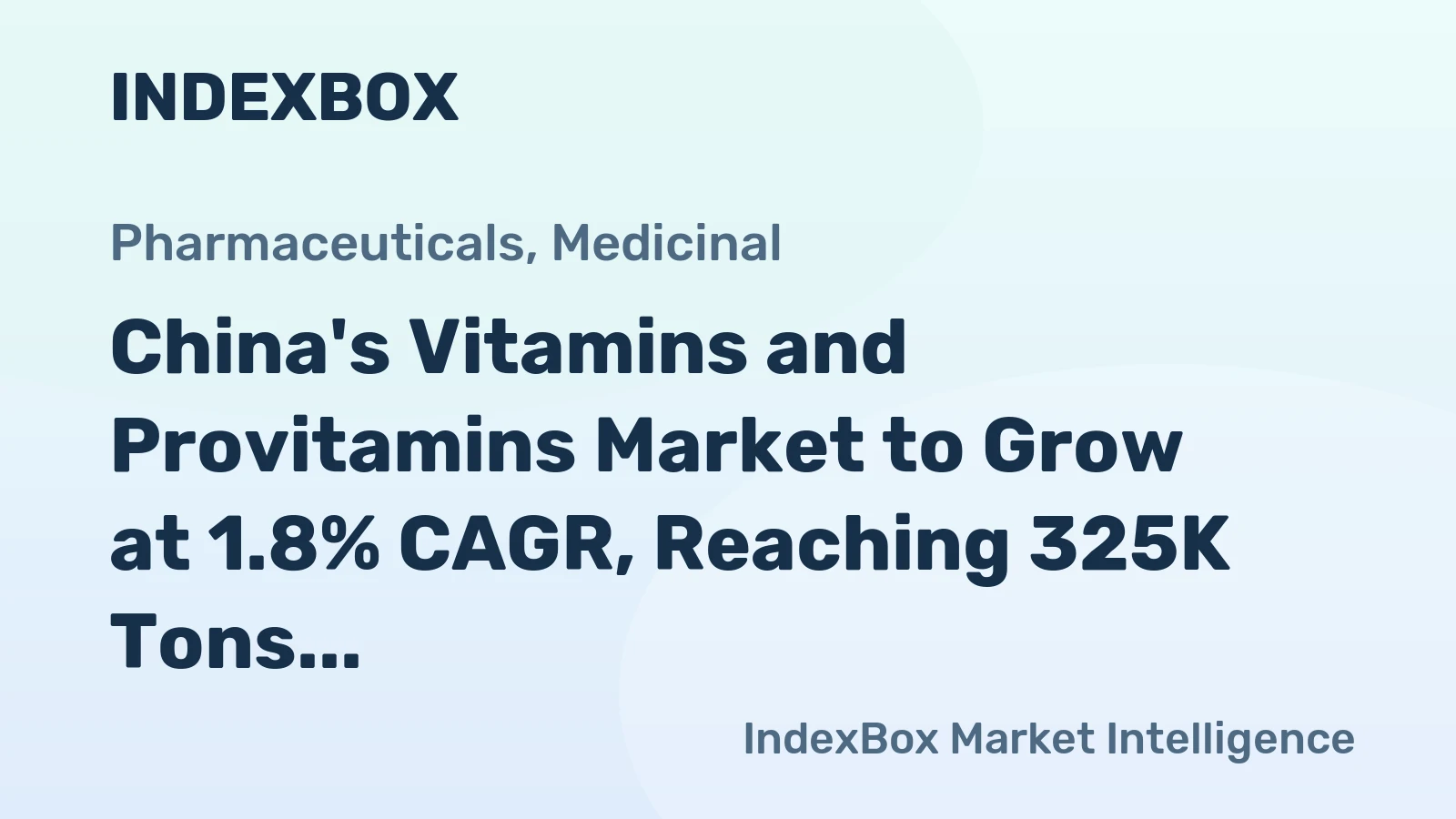China's Vitamins and Provitamins Market to Grow at 1.8% CAGR, Reaching 325K Tons by 2035
