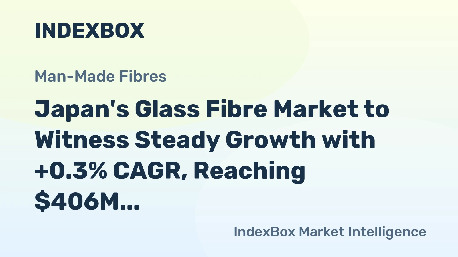 Japan's Glass Fibre Market to Witness Steady Growth with +0.3% CAGR, Reaching $406M by 2035