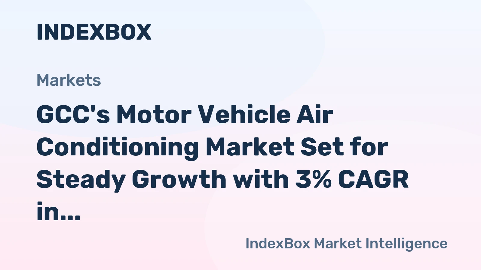 GCC's Motor Vehicle Air Conditioning Market Set for Steady Growth with 3% CAGR in Value