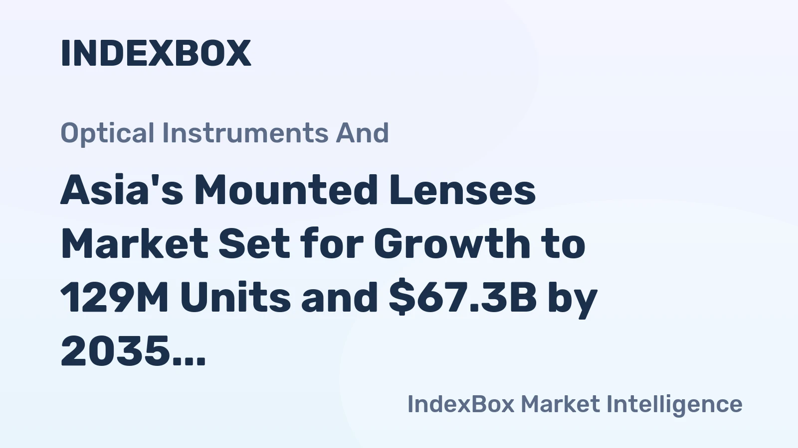 Asia's Mounted Lenses Market Set for Growth to 129M Units and $67.3B by 2035