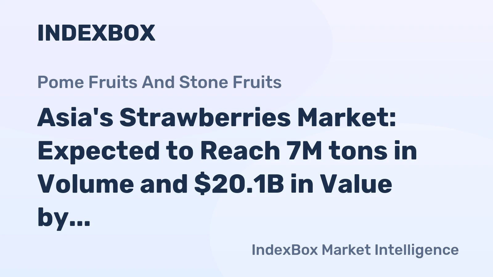 Asia's Strawberries Market: Expected to Reach 7M tons in Volume and $20.1B in Value by 2035