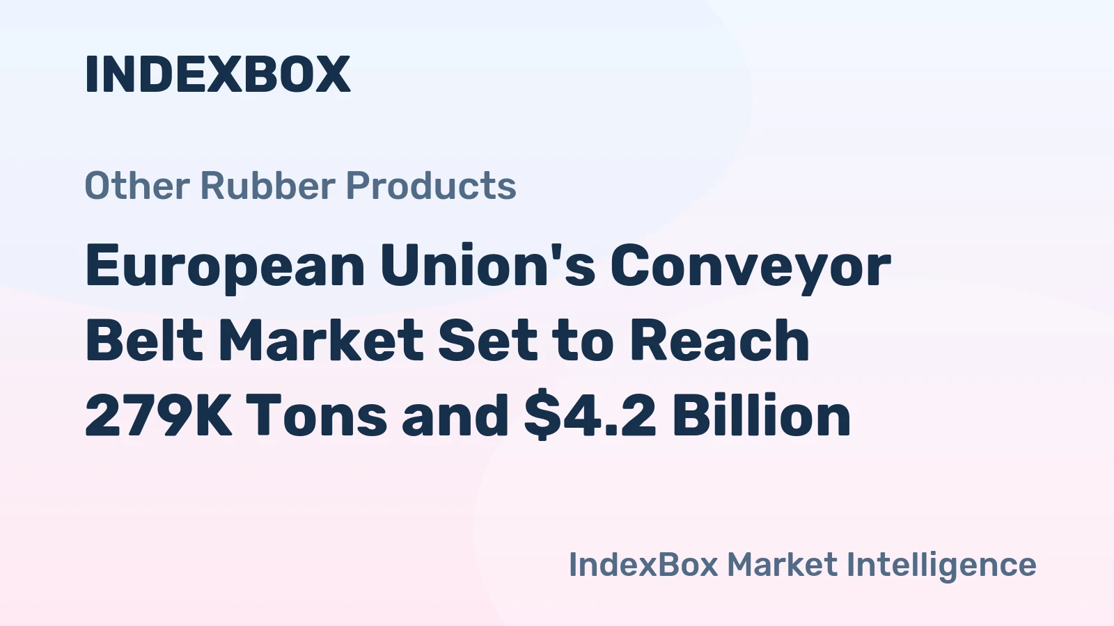 European Union's Conveyor Belt Market Set to Reach 279K Tons and $4.2 Billion
