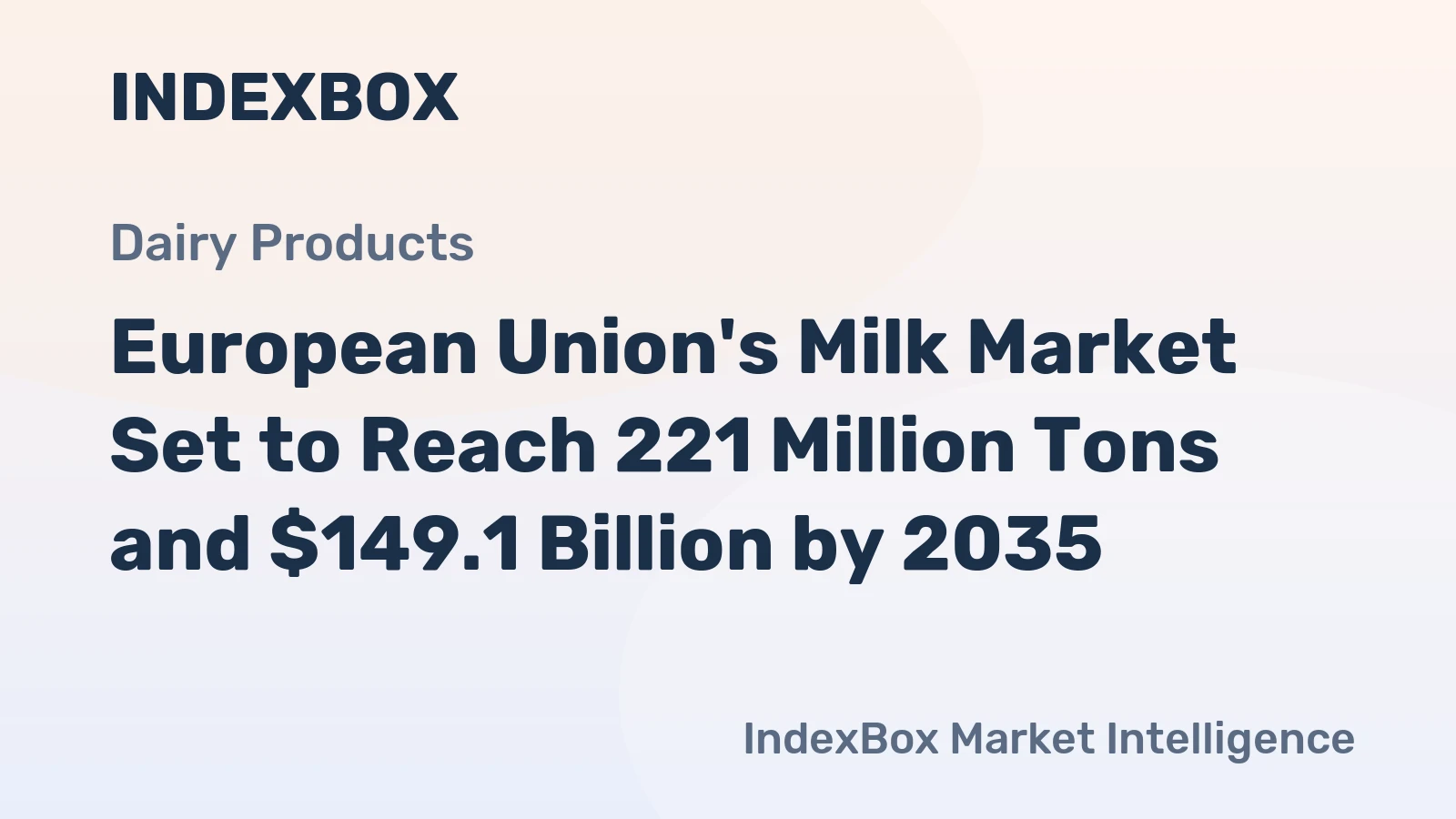European Union's Milk Market Set to Reach 221 Million Tons and $149.1 Billion by 2035