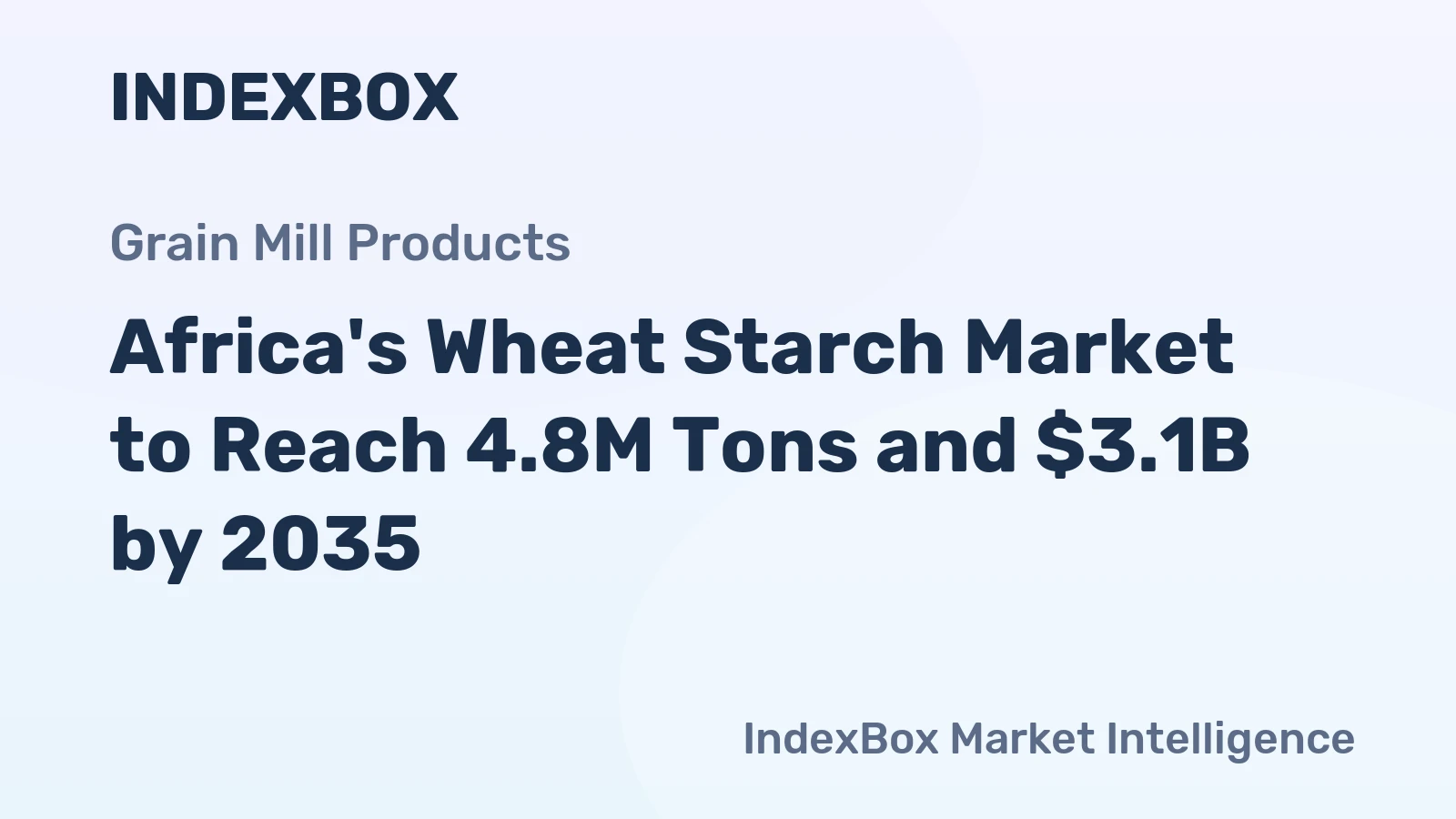 Africa's Wheat Starch Market to Reach 4.8M Tons and $3.1B by 2035