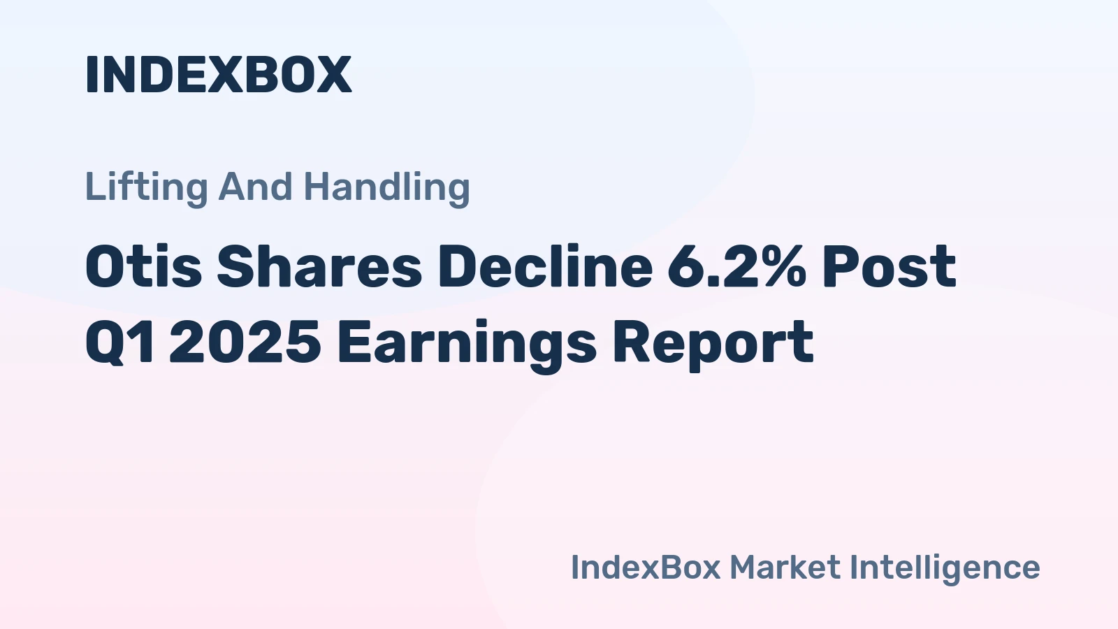 Otis Shares Decline 6.2% Post Q1 2025 Earnings Report