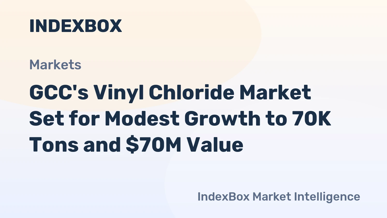 GCC's Vinyl Chloride Market Set for Modest Growth to 70K Tons and $70M Value