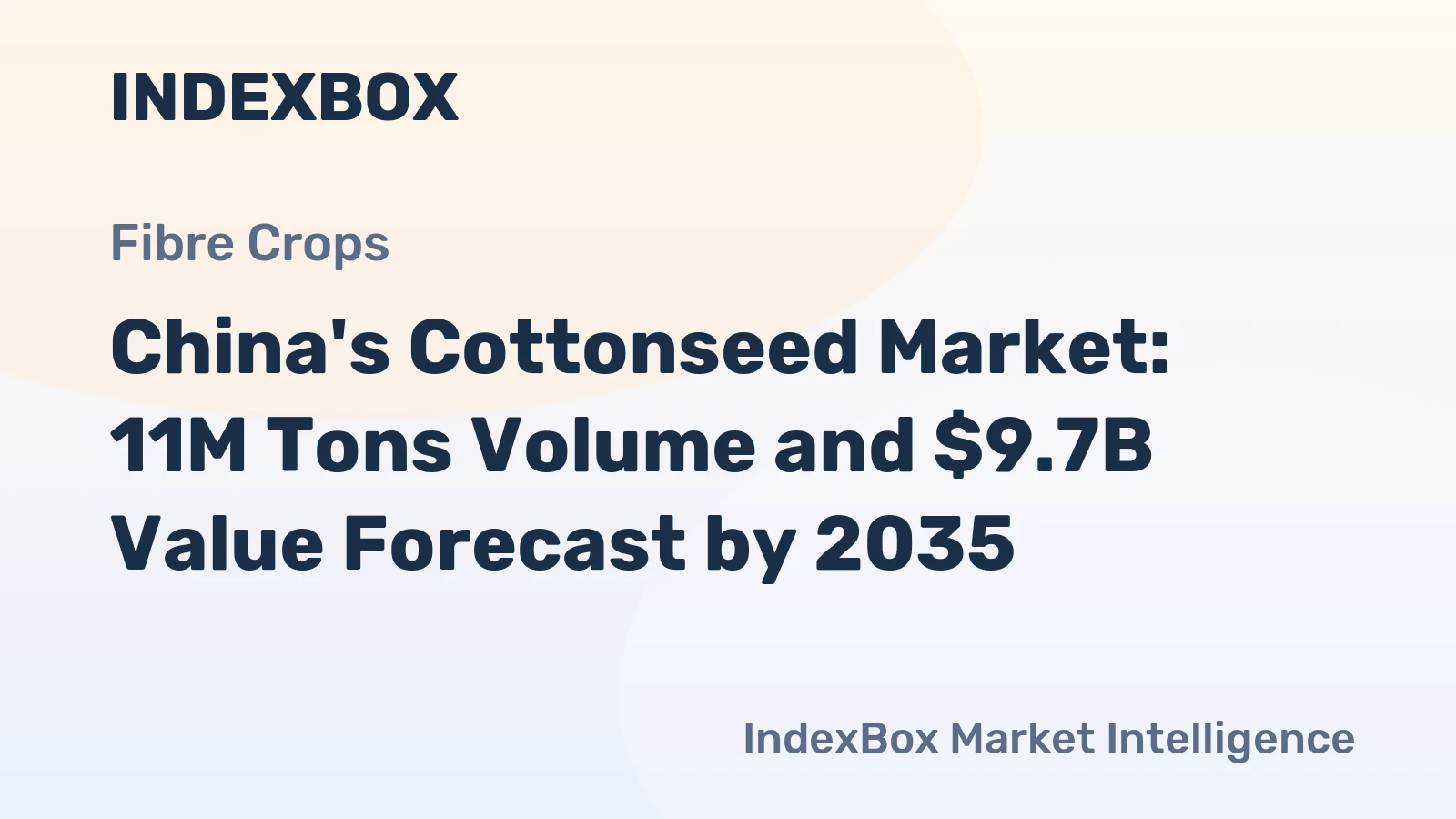 China's Cottonseed Market: 11M Tons Volume and $9.7B Value Forecast by 2035