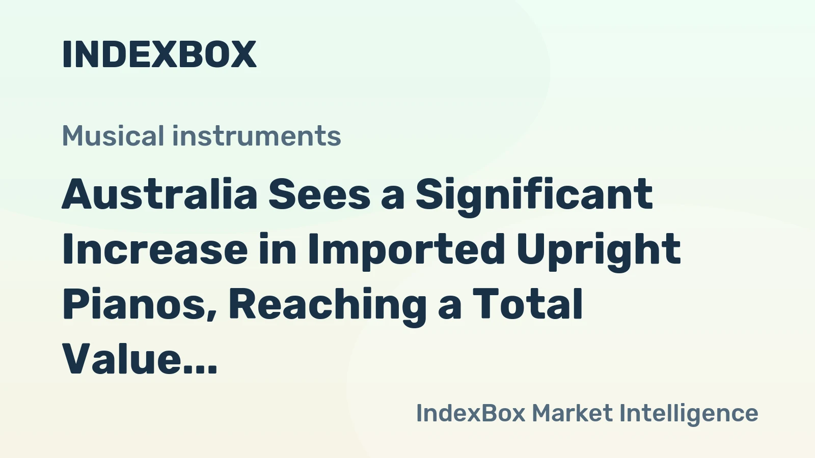 Australia Sees a Significant Increase in Imported Upright Pianos, Reaching a Total Value of $991K in January 2024.