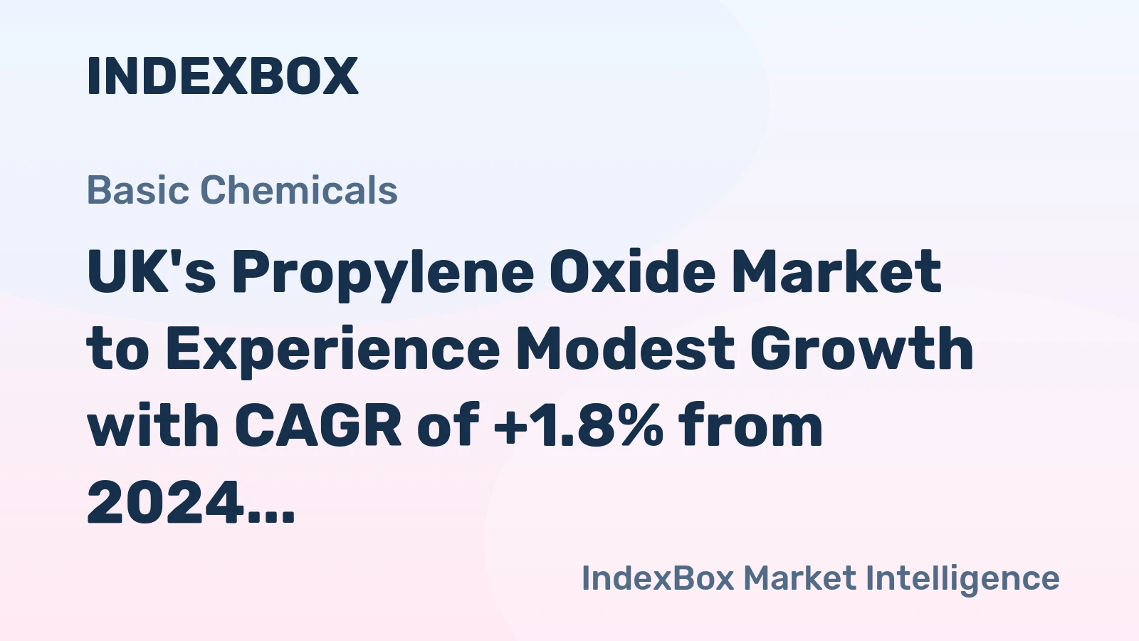 UK's Propylene Oxide Market to Experience Modest Growth with CAGR of +1.8% from 2024 to 2035
