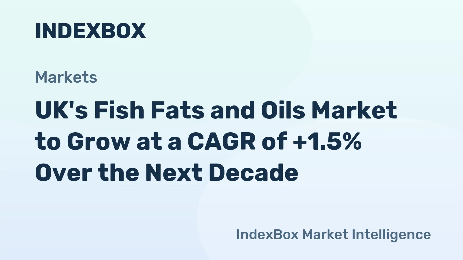 UK's Fish Fats and Oils Market to Grow at a CAGR of +1.5% Over the Next Decade