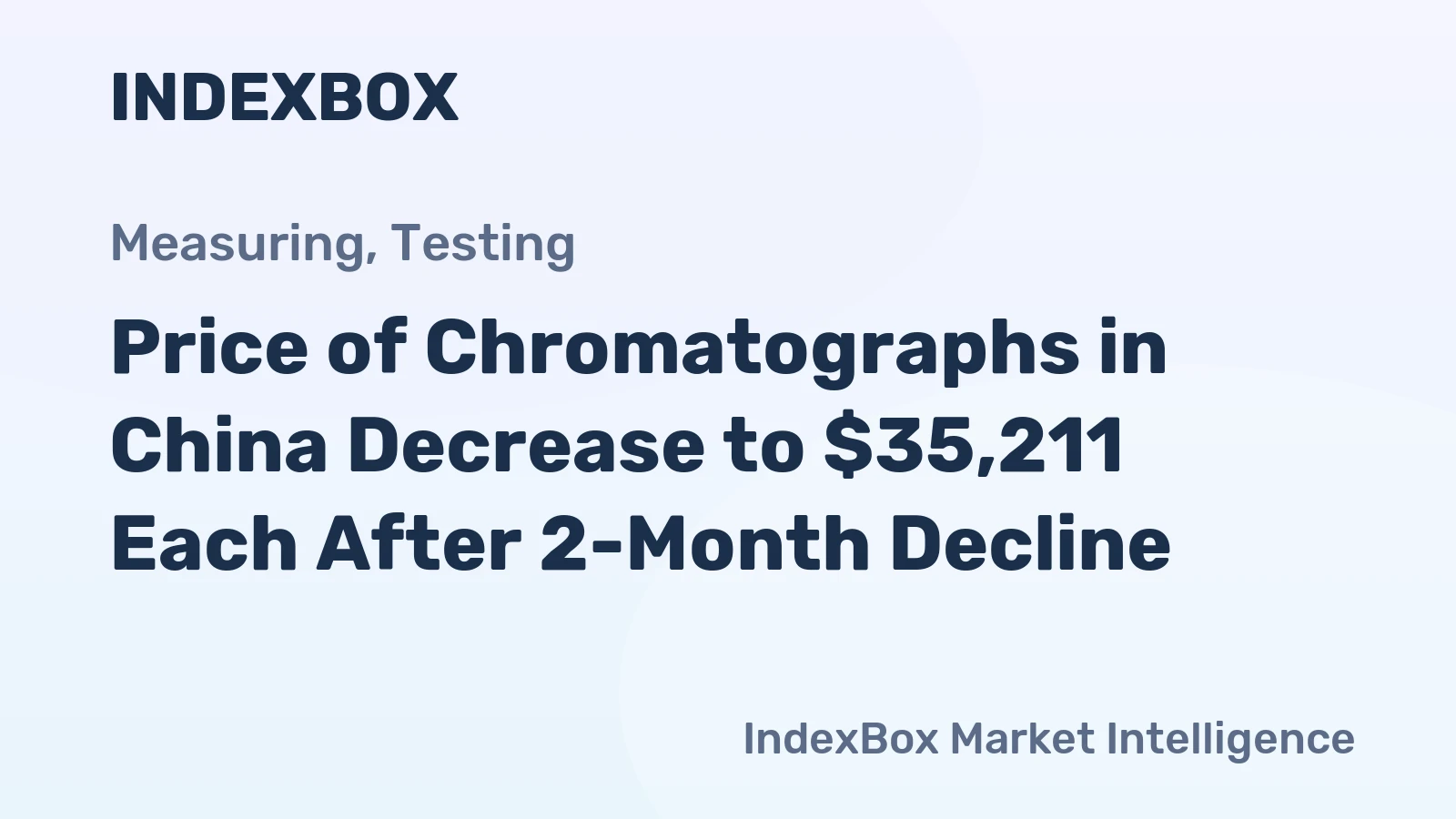 Price of Chromatographs in China Decrease to $35,211 Each After 2-Month Decline