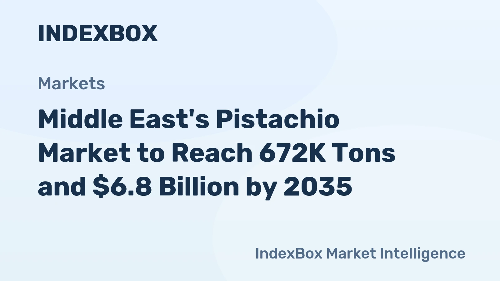 Middle East's Pistachio Market to Reach 672K Tons and $6.8 Billion by 2035