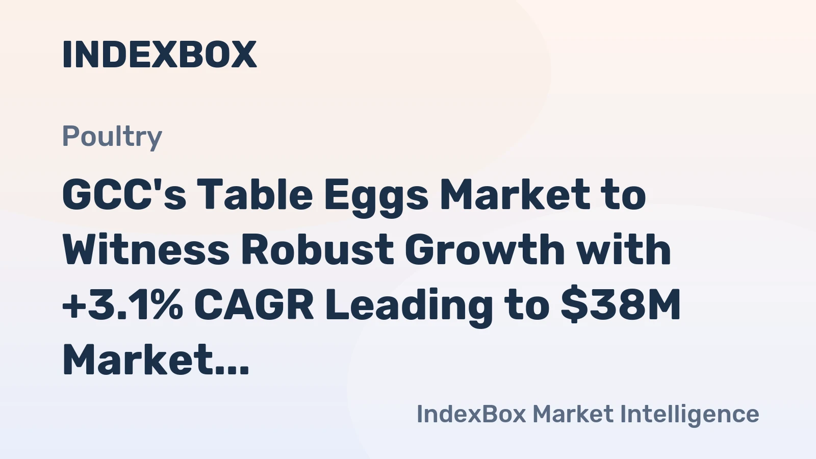 GCC's Table Eggs Market to Witness Robust Growth with +3.1% CAGR Leading to $38M Market Value by 2035