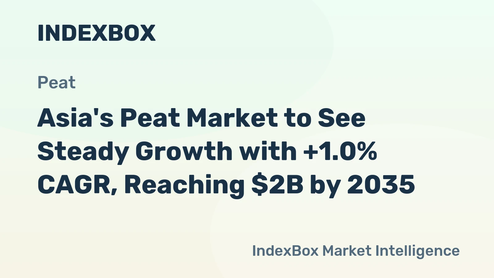 Asia's Peat Market to See Steady Growth with +1.0% CAGR, Reaching $2B by 2035