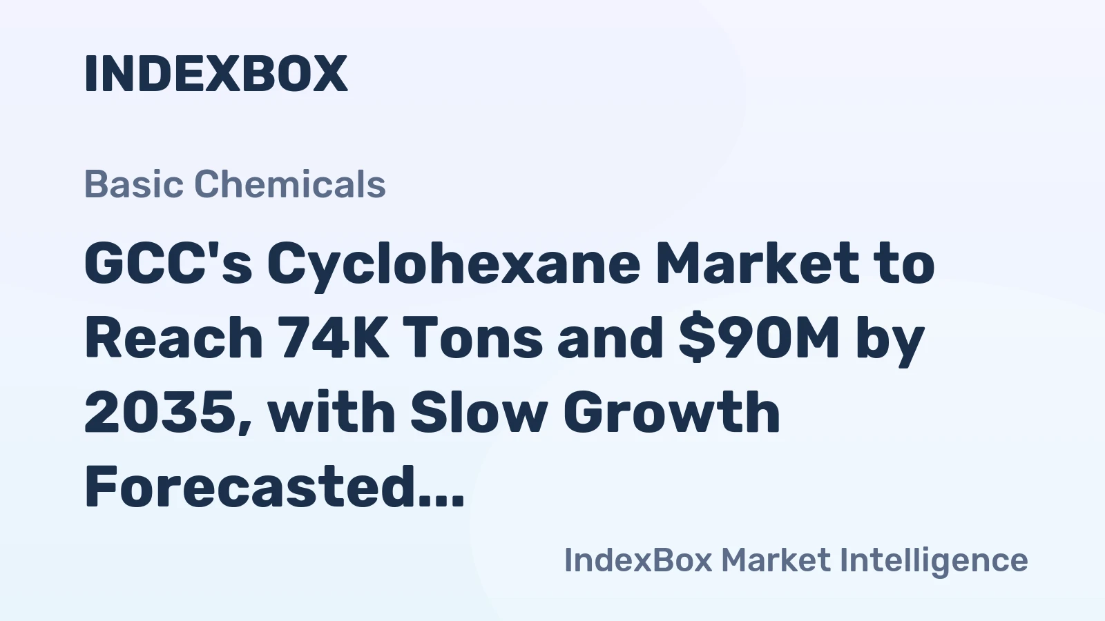 GCC's Cyclohexane Market to Reach 74K Tons and $90M by 2035, with Slow Growth Forecasted
