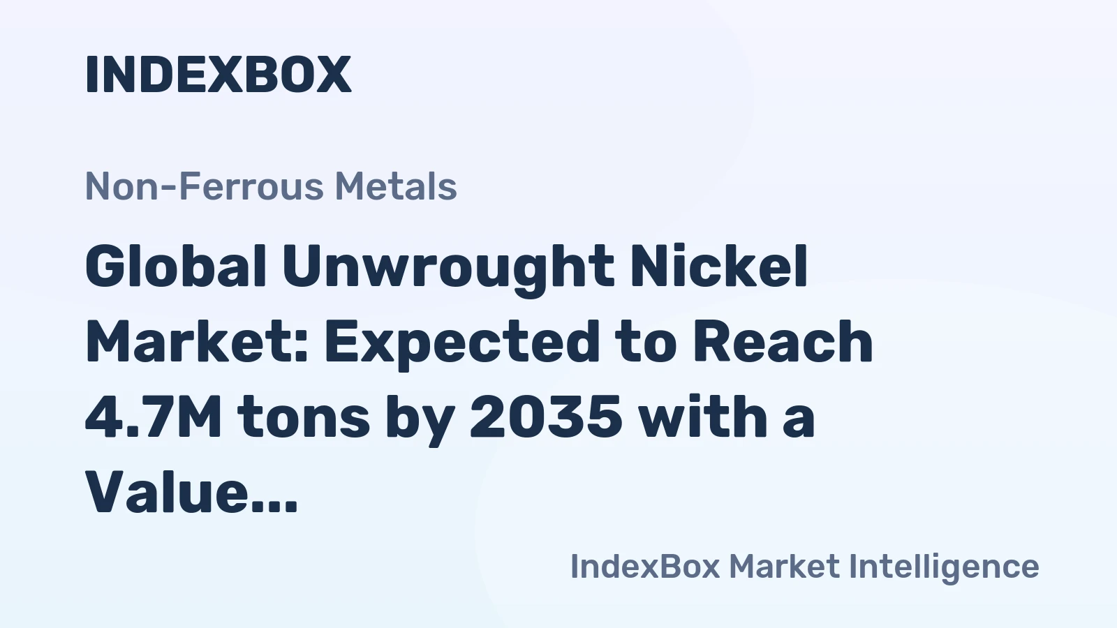 Global Unwrought Nickel Market: Expected to Reach 4.7M tons by 2035 with a Value of $104.7B