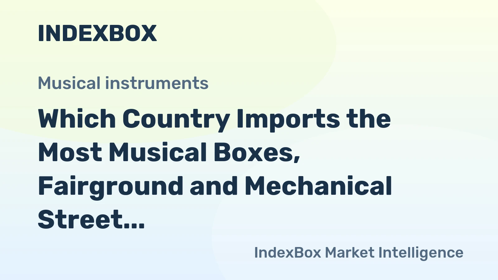 Which Country Imports the Most Musical Boxes, Fairground and Mechanical Street Organs in the World?