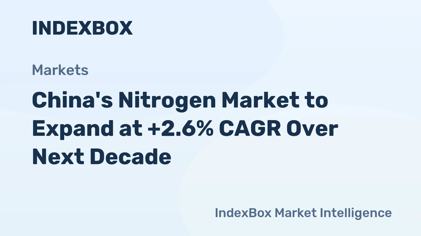 China's Nitrogen Market to Expand at +2.6% CAGR Over Next Decade