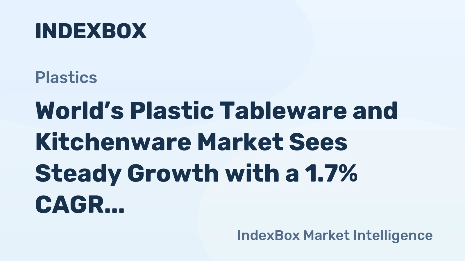 World’s Plastic Tableware and Kitchenware Market Sees Steady Growth with a 1.7% CAGR