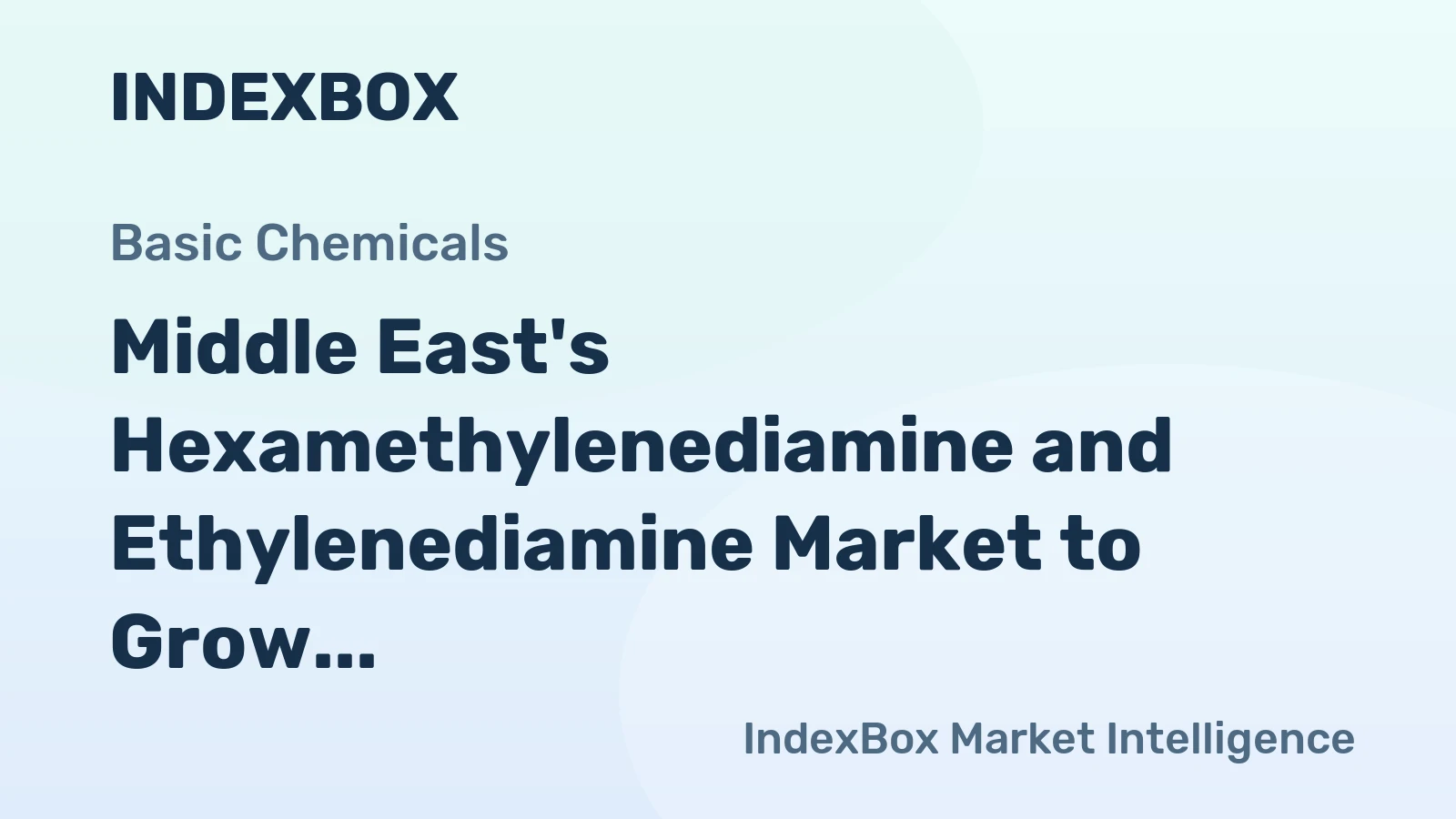 Middle East's Hexamethylenediamine and Ethylenediamine Market to Grow at +1.5% CAGR, Reaching $1.2B by 2035