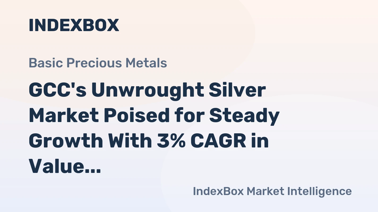 GCC's Unwrought Silver Market Poised for Steady Growth With 3% CAGR in Value Through 2035