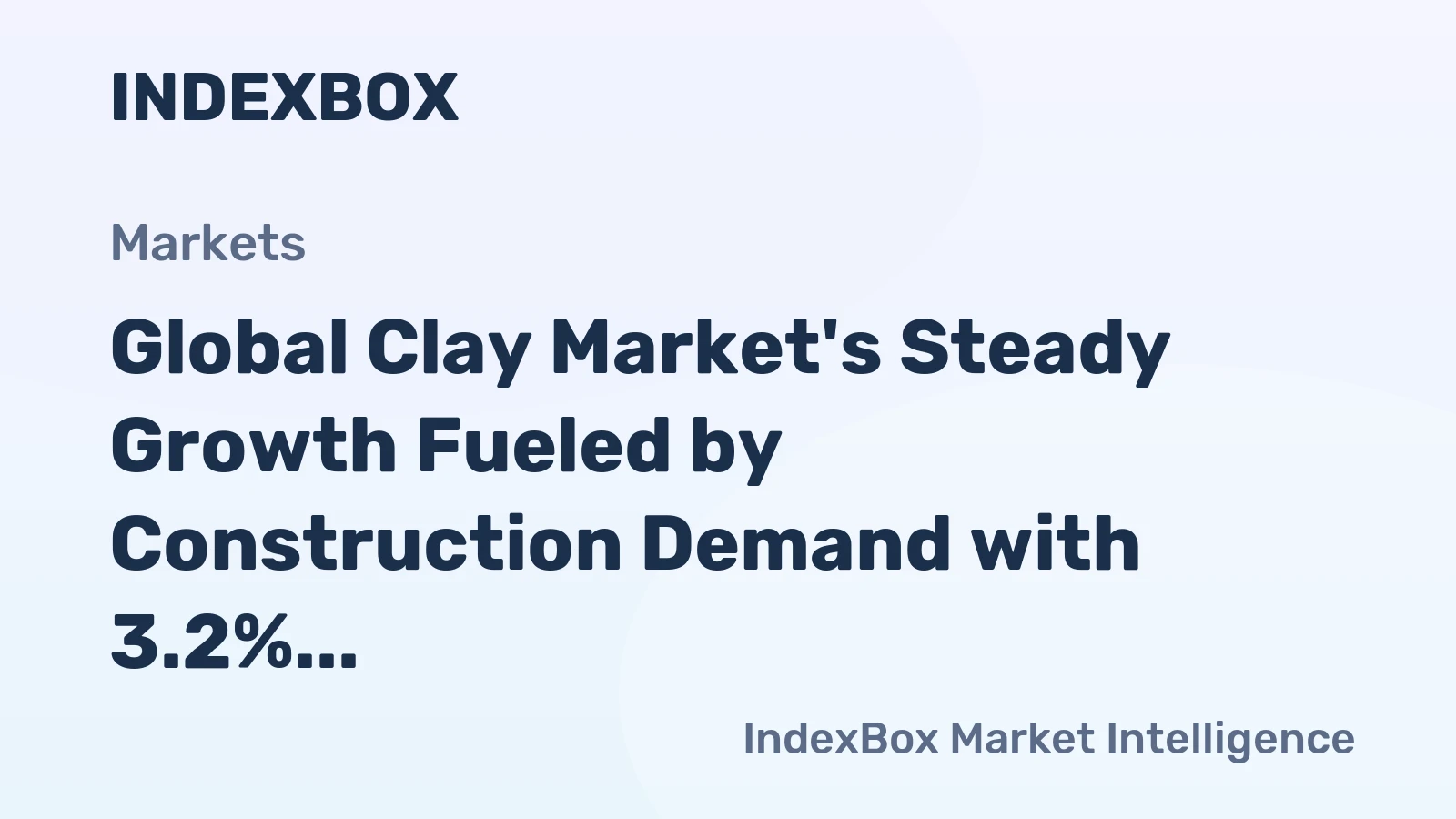 Global Clay Market's Steady Growth Fueled by Construction Demand with 3.2% CAGR Projection Through 2035