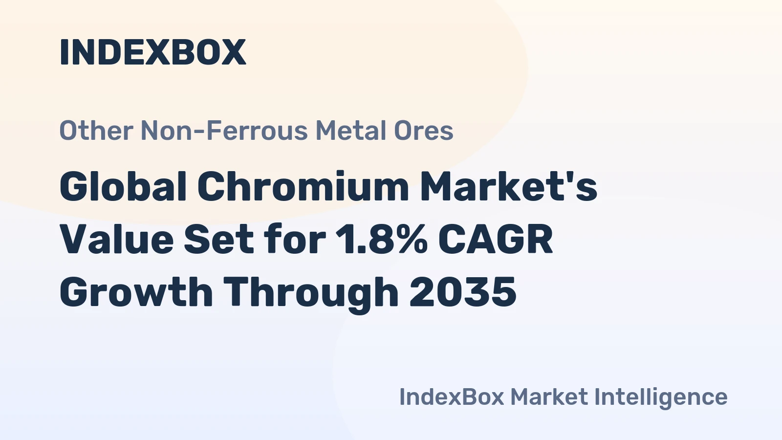 Global Chromium Market's Value Set for 1.8% CAGR Growth Through 2035