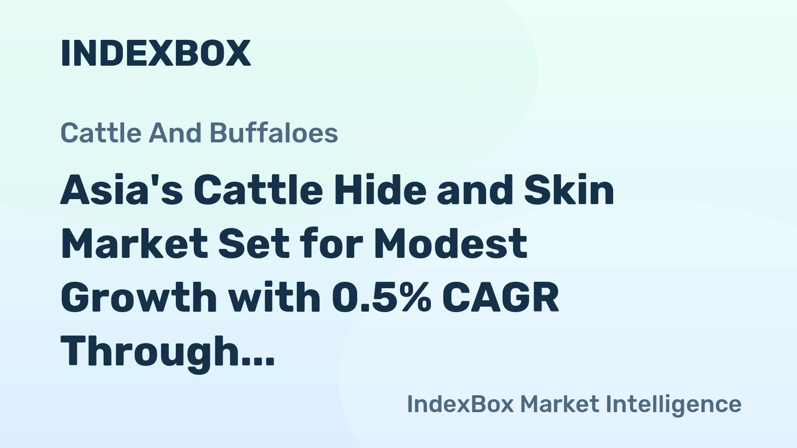 Asia's Cattle Hide and Skin Market Set for Modest Growth with 0.5% CAGR Through 2035