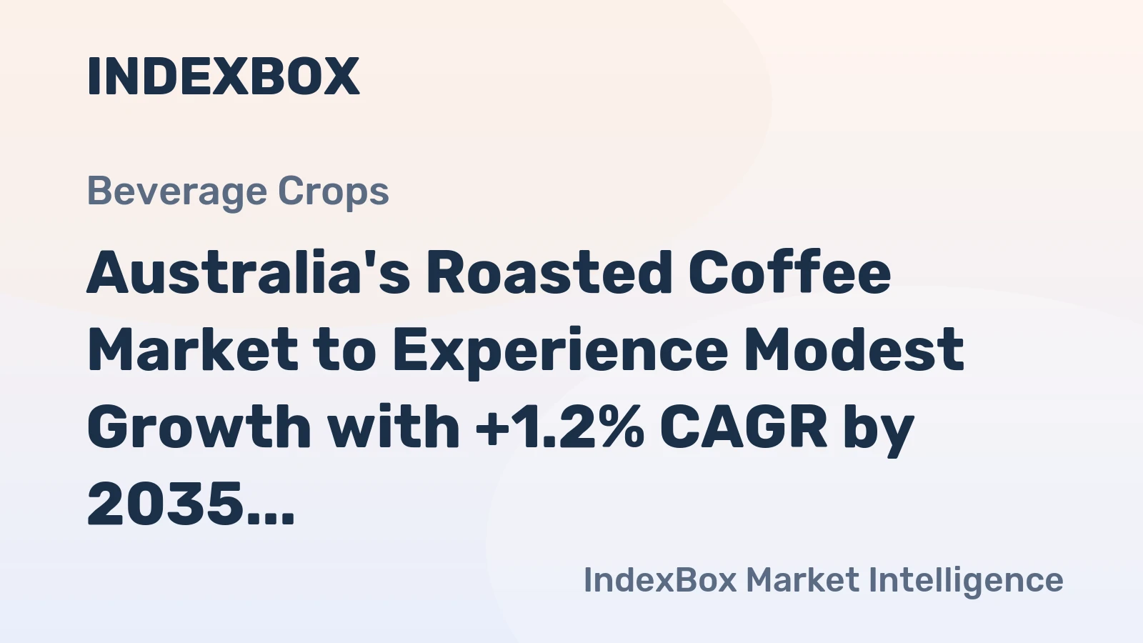 Australia's Roasted Coffee Market to Experience Modest Growth with +1.2% CAGR by 2035