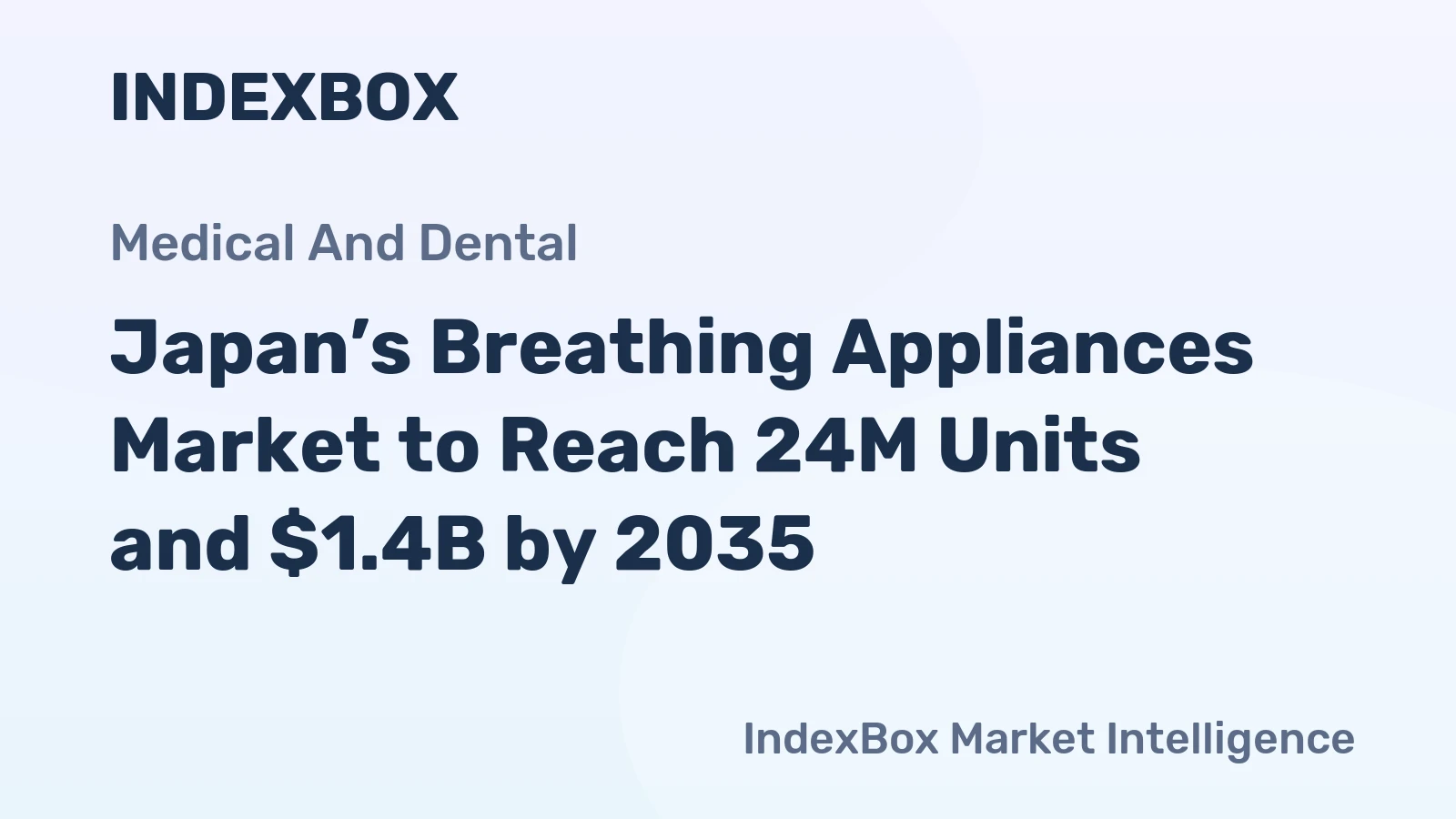 Japan’s Breathing Appliances Market to Reach 24M Units and $1.4B by 2035
