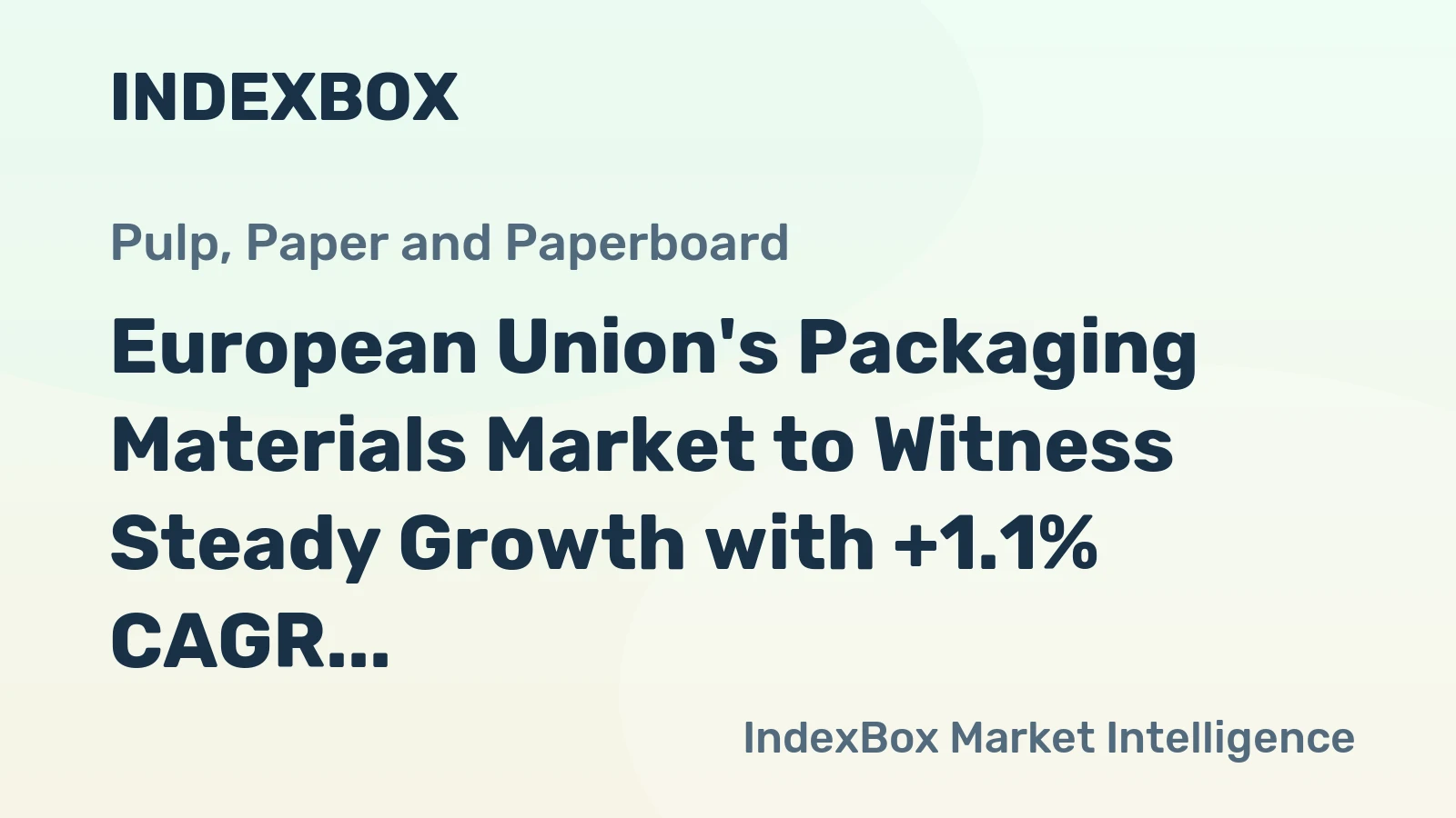 European Union's Packaging Materials Market to Witness Steady Growth with +1.1% CAGR, Reaching $42.2B by 2035