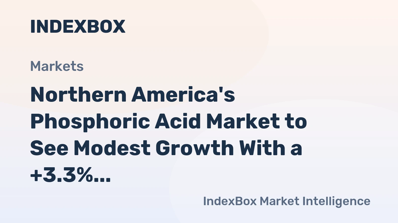 Northern America's Phosphoric Acid Market to See Modest Growth With a +3.3% CAGR Through 2035