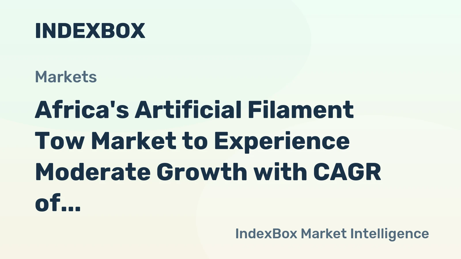 Africa's Artificial Filament Tow Market to Experience Moderate Growth with CAGR of +0.7% by 2035