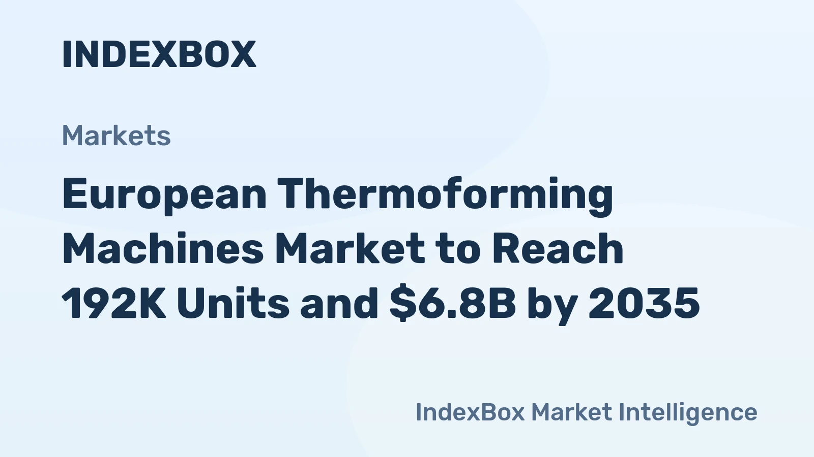 European Thermoforming Machines Market to Reach 192K Units and $6.8B by 2035