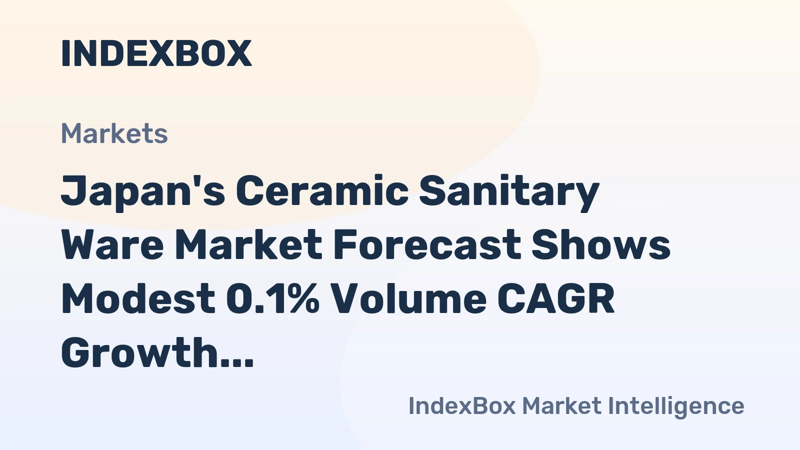 Japan's Ceramic Sanitary Ware Market Forecast Shows Modest 0.1% Volume CAGR Growth Through 2035