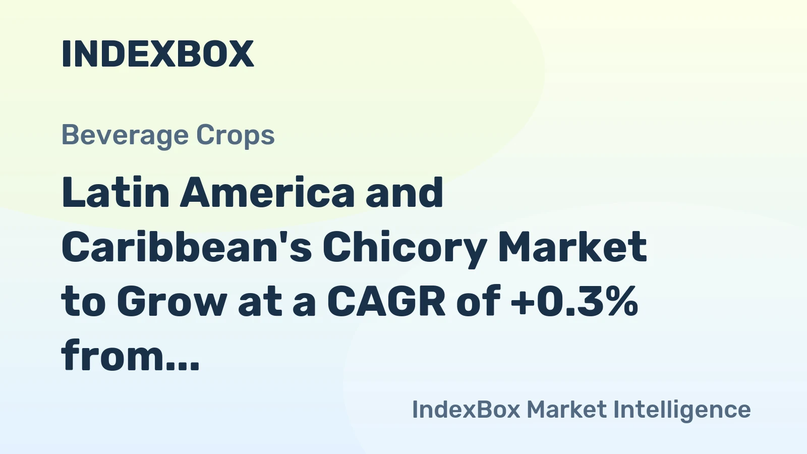 Latin America and Caribbean's Chicory Market to Grow at a CAGR of +0.3% from 2024 to 2035, Reaching 3.8K tons