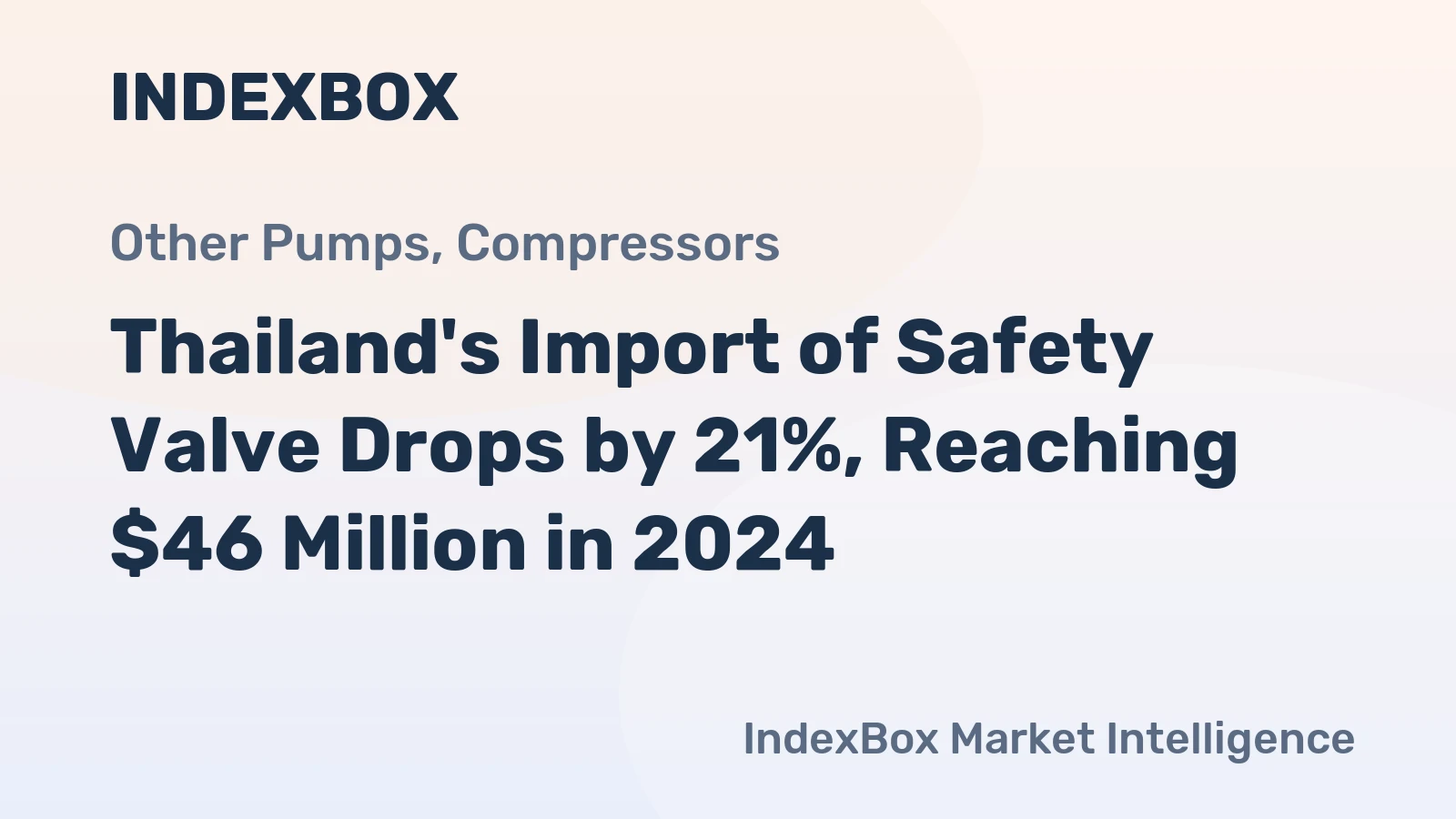 Thailand's Import of Safety Valve Drops by 21%, Reaching $46 Million in 2024