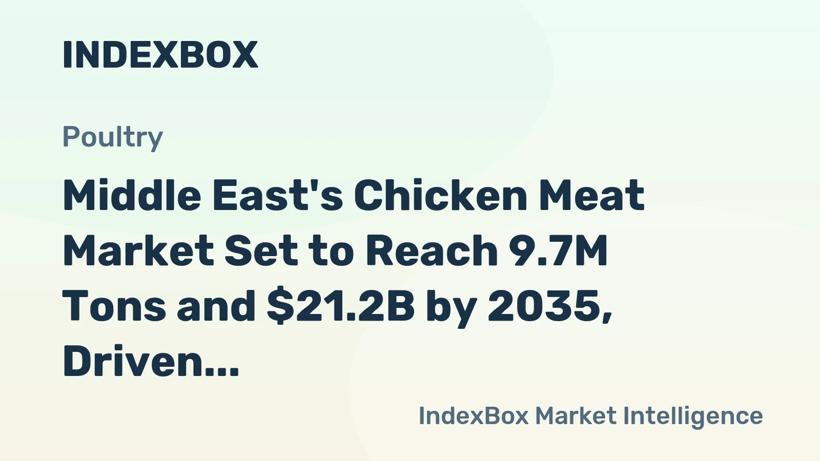 Middle East's Chicken Meat Market Set to Reach 9.7M Tons and $21.2B by 2035, Driven by Increasing Demand