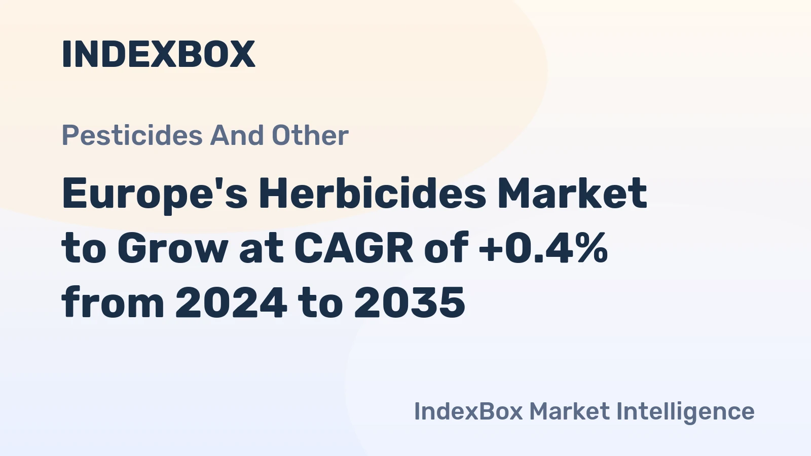 Europe's Herbicides Market to Grow at CAGR of +0.4% from 2024 to 2035