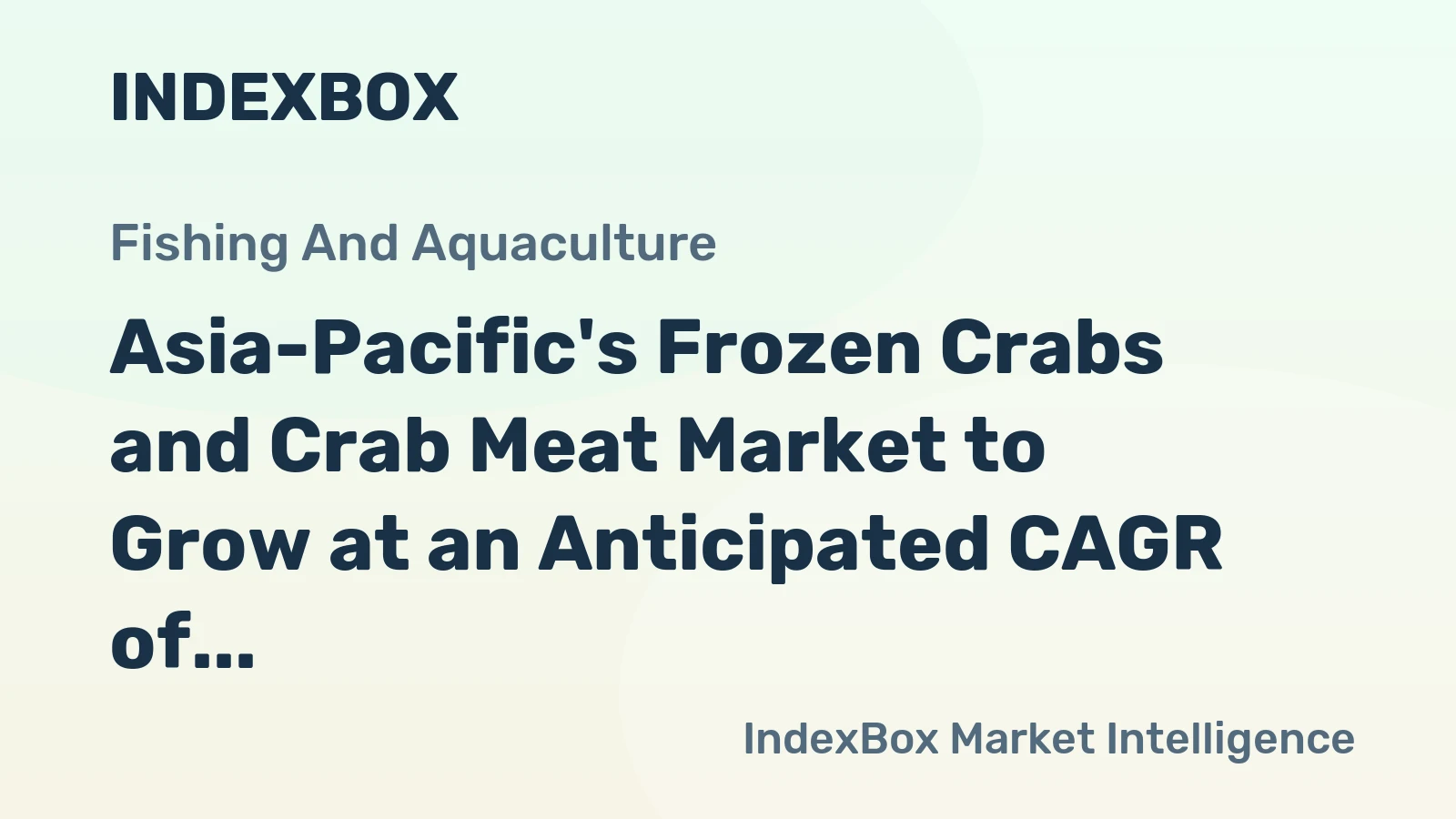 Asia-Pacific's Frozen Crabs and Crab Meat Market to Grow at an Anticipated CAGR of +0.9% Over 2024-2035