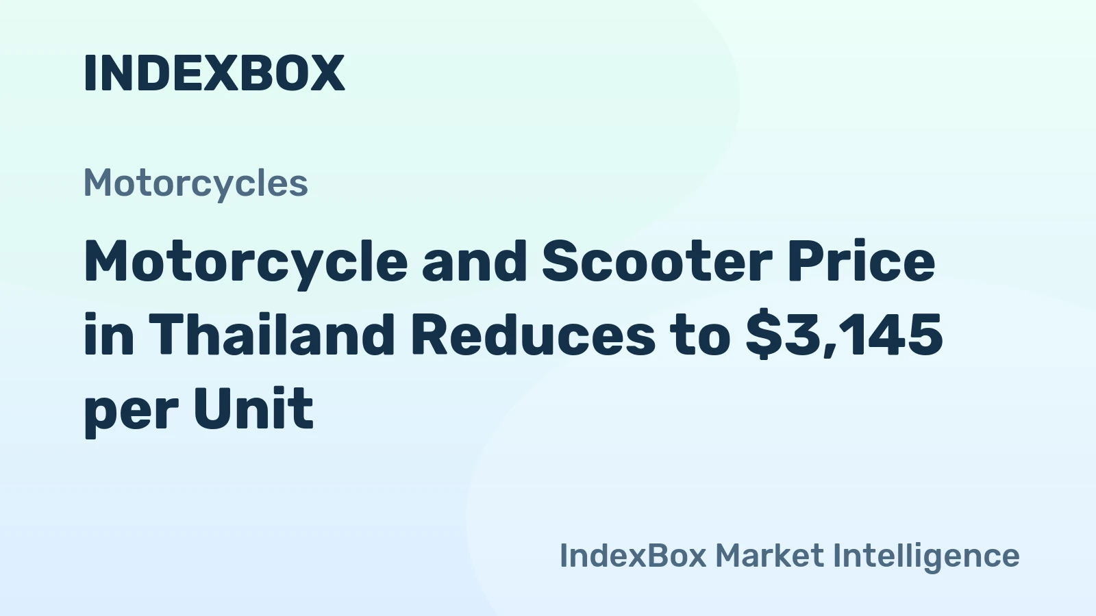 Motorcycle and Scooter Price in Thailand Reduces to $3,145 per Unit