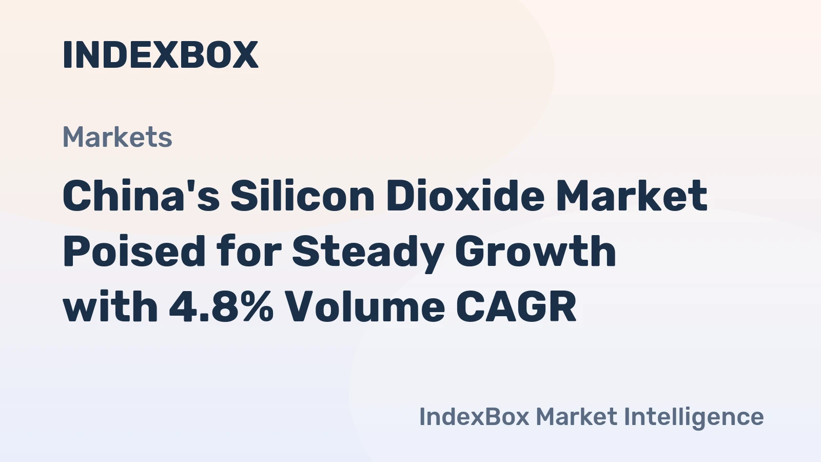 China's Silicon Dioxide Market Poised for Steady Growth with 4.8% Volume CAGR