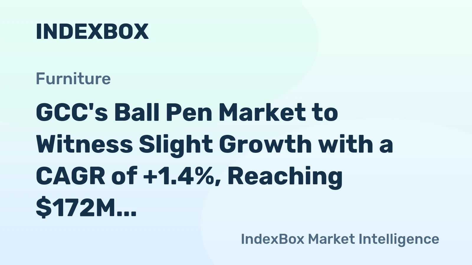 GCC's Ball Pen Market to Witness Slight Growth with a CAGR of +1.4%, Reaching $172M by 2035