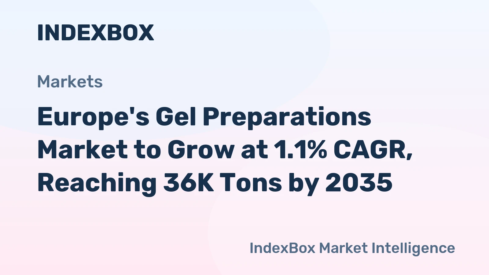 Europe's Gel Preparations Market to Grow at 1.1% CAGR, Reaching 36K Tons by 2035
